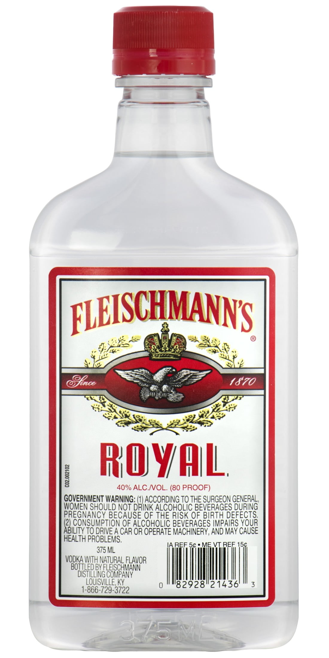 Fleischmann's Royal Vodka, 375ml 80 Proof - Walmart.com