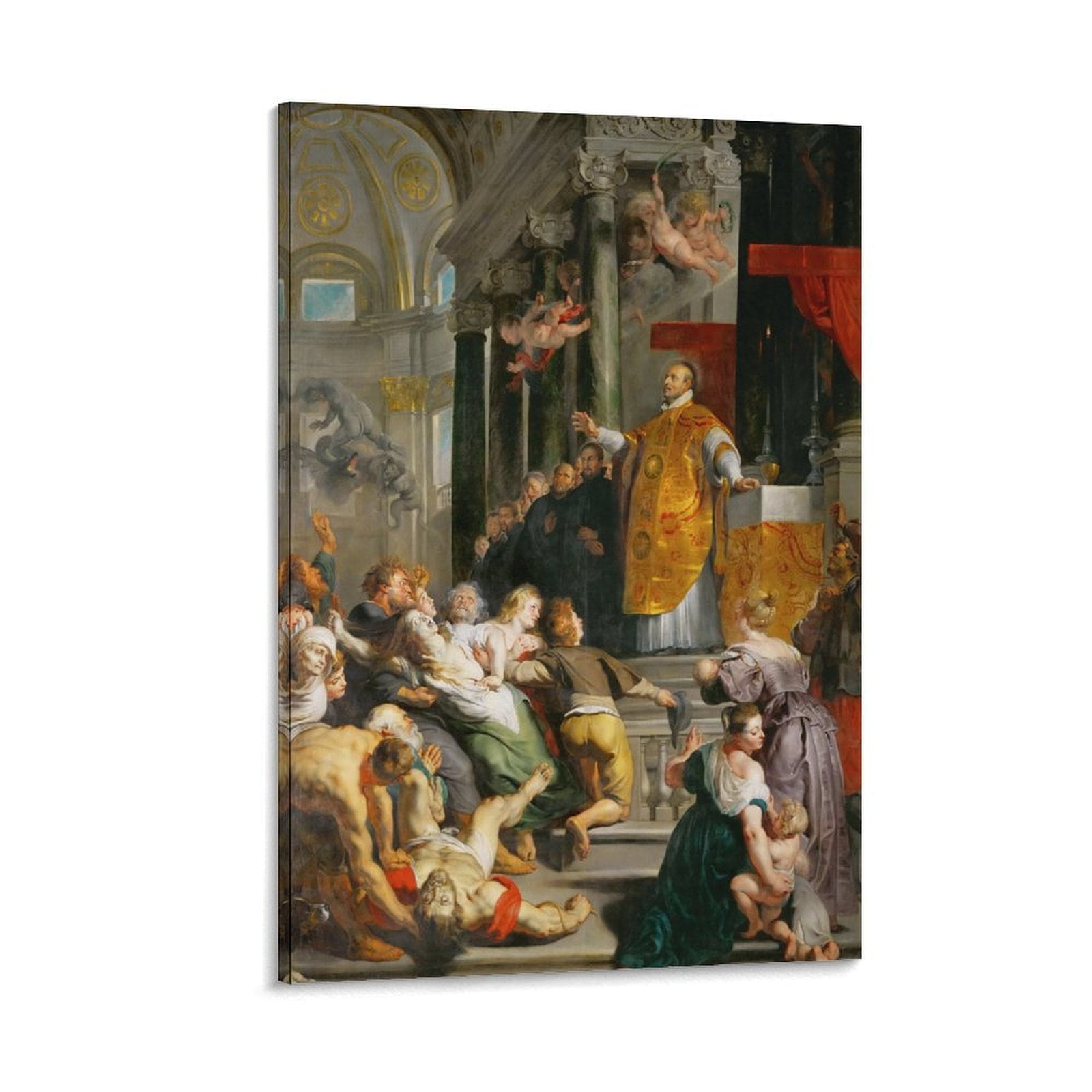 Flemish Painter Peter Paul Rubens Holy Miracle. Loyola Ignatius Poster Canvas Wall Art Prints ...