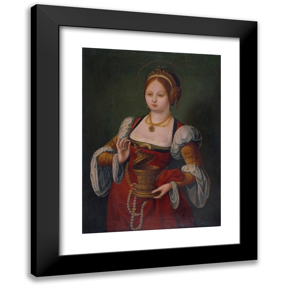 Flemish School 11x14 Black Modern Framed Museum Art Print Titled - Mary ...