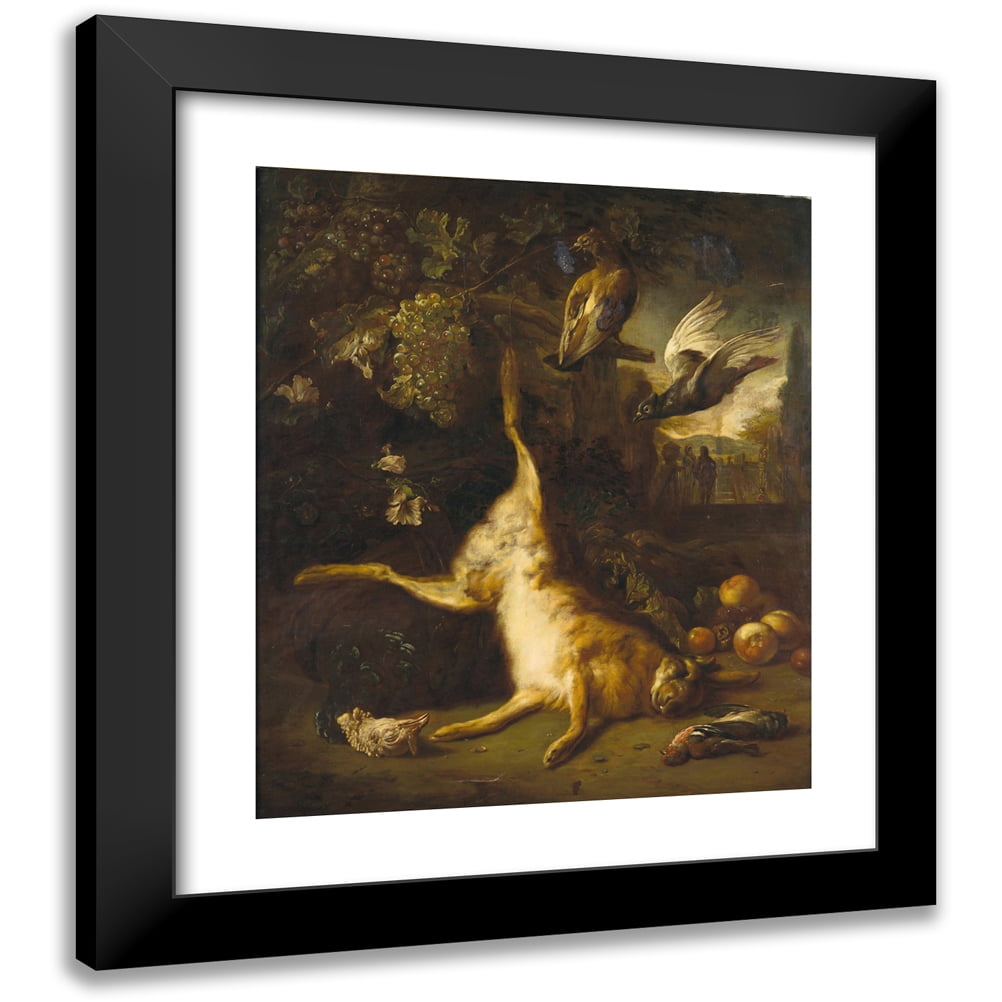 Flemish School 12x14 Black Modern Framed Museum Art Print Titled - Game ...