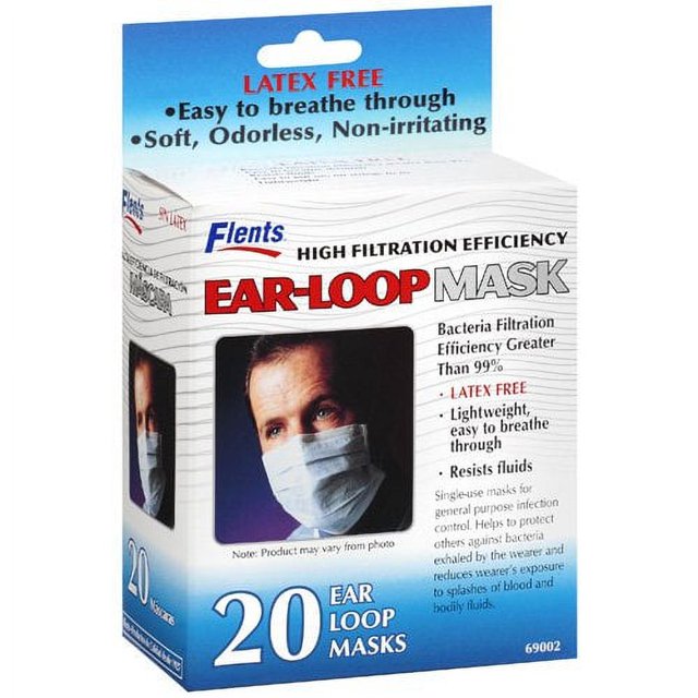 Flents® Ear-Loop Mask, 20 Ct - Disposable Mask, 3 Ply Construction ...