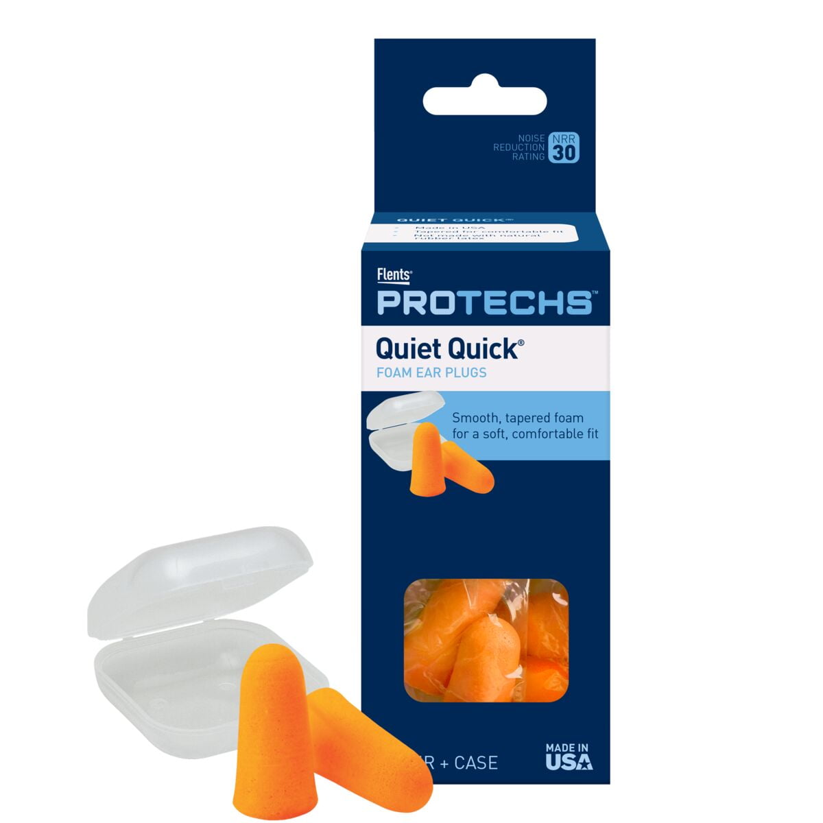 Flents Quiet Foam Ear Plugs, 5 Pairs, Noise Reduction of 30 dB for ...