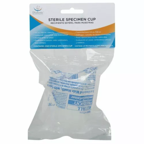 Flents Sterile Specimen Cup Leakproof Shatterproof Plastic Seal 1ct ...