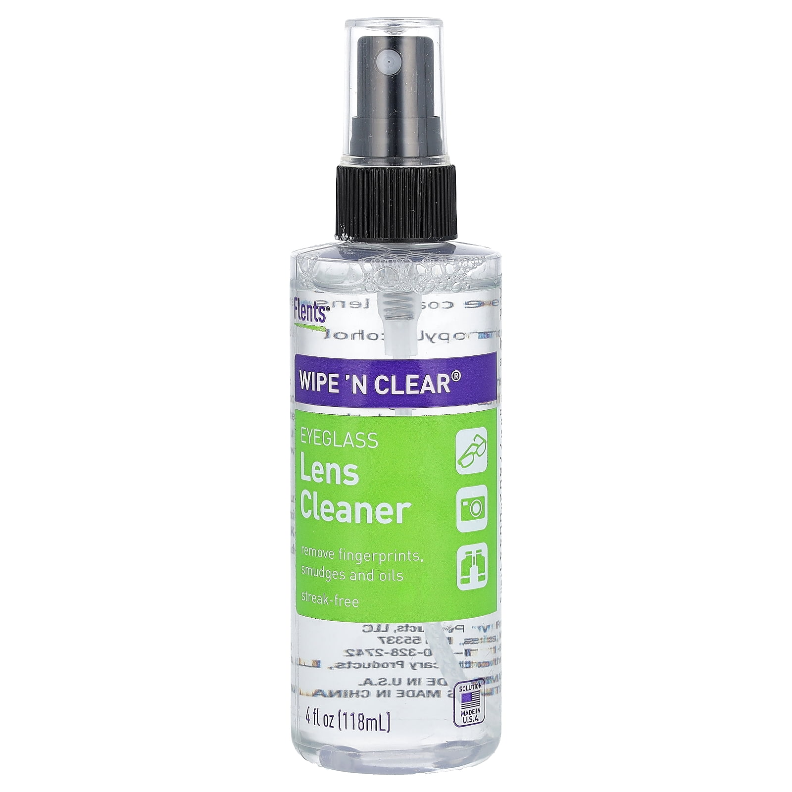 Flents Wipe 'N Clear, Eyeglass Lens Cleaner , 4 fl oz (118 ml ...
