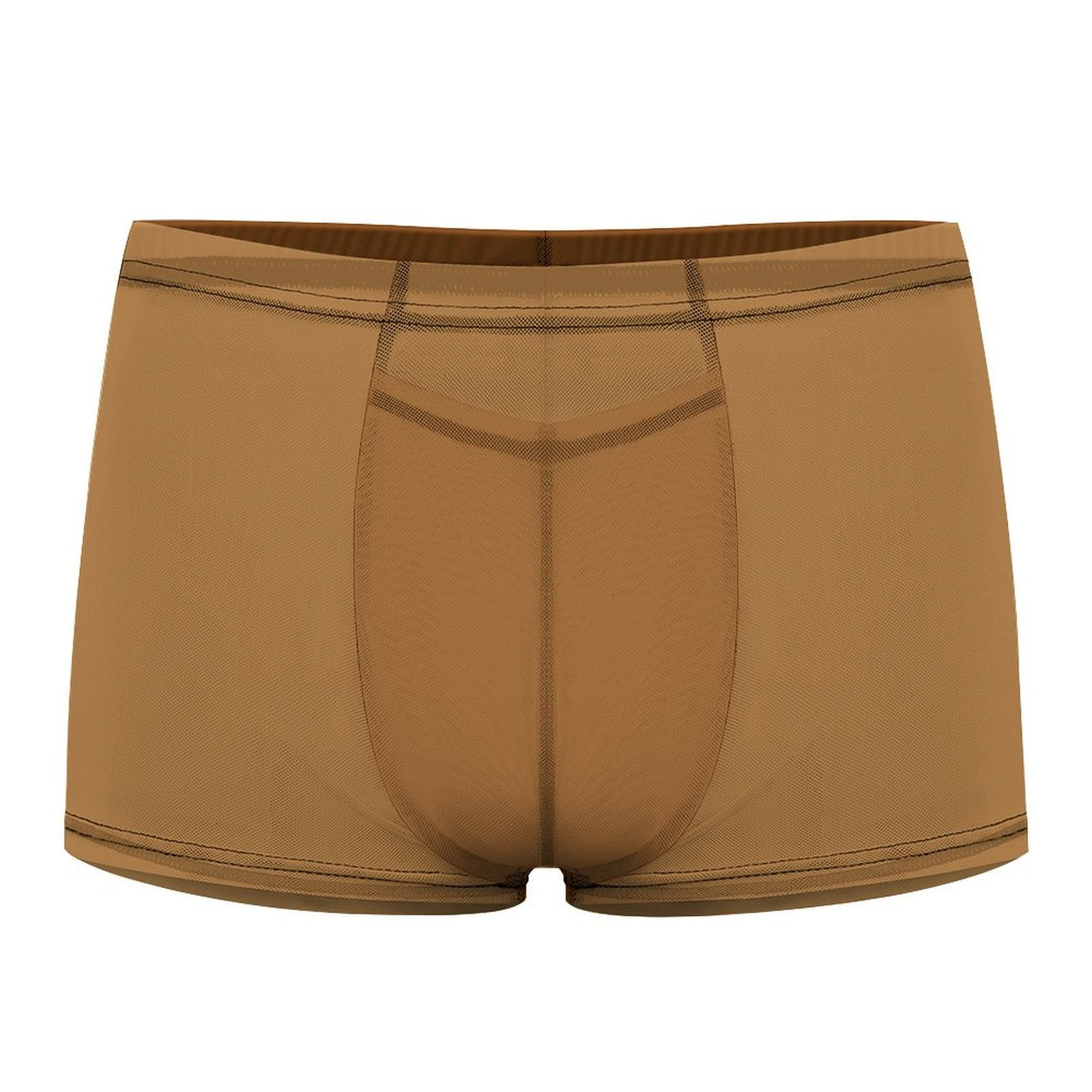 Flesh Color Men's Mesh Boxer Briefs Cooling Breathable Sports Underwear ...