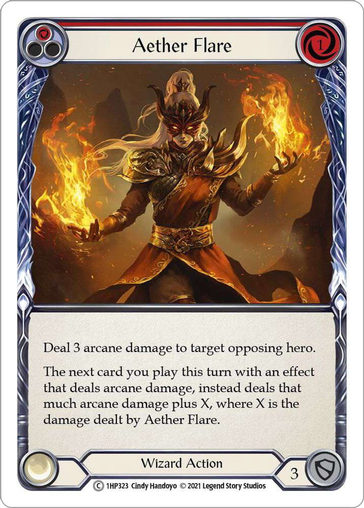 Flesh and Blood History Pack 1 Common Aether Flare #1HP323 [Red ...