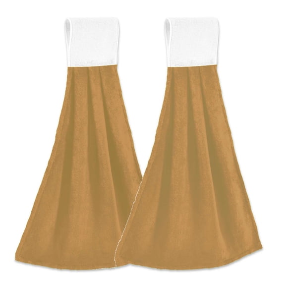 Flesh color Hanging Kitchen Hand Towels Sets with Loop Hand Towels ...