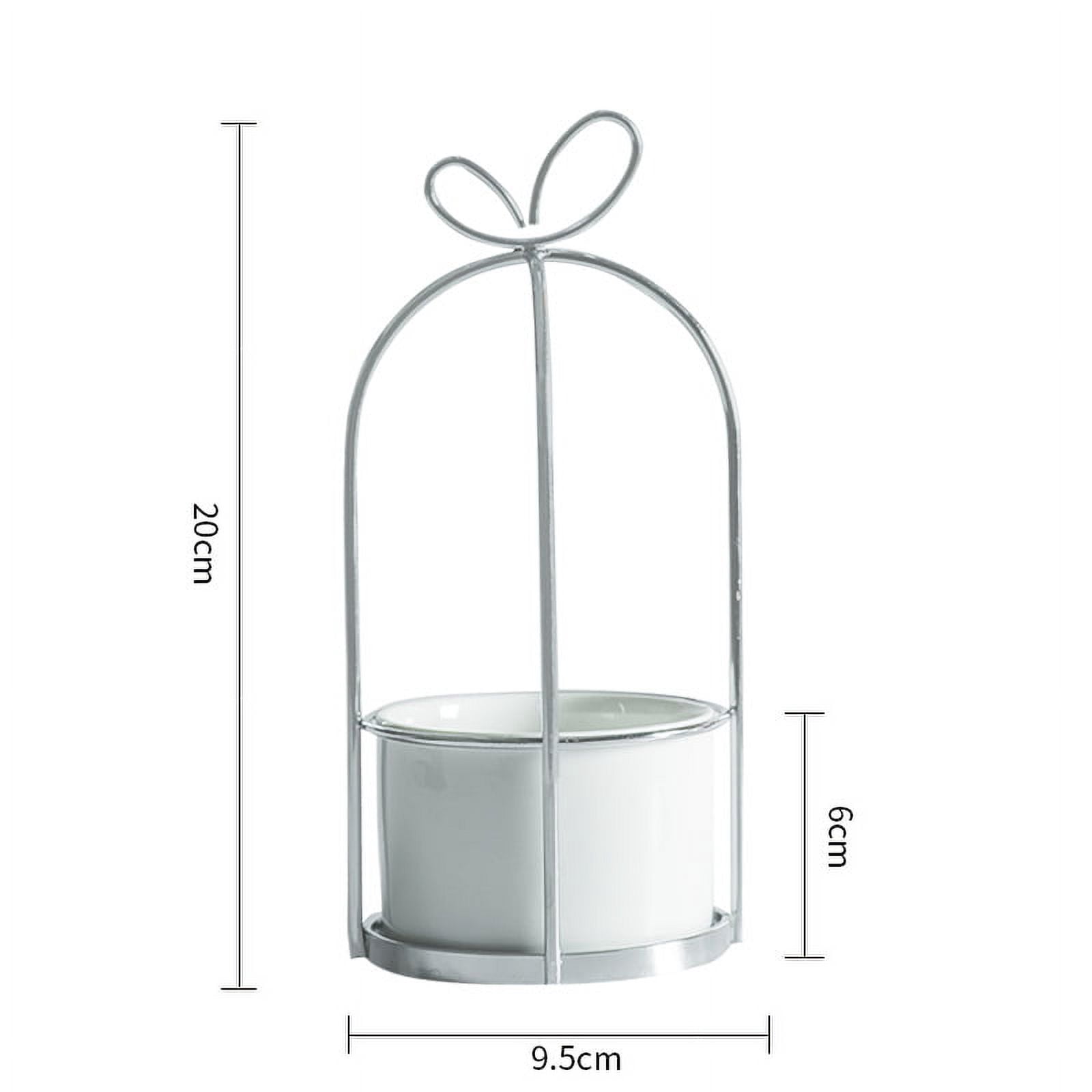 Fleshy Flower Pot Round Frame Ceramic Flower Pot with Drainage Desktop ...