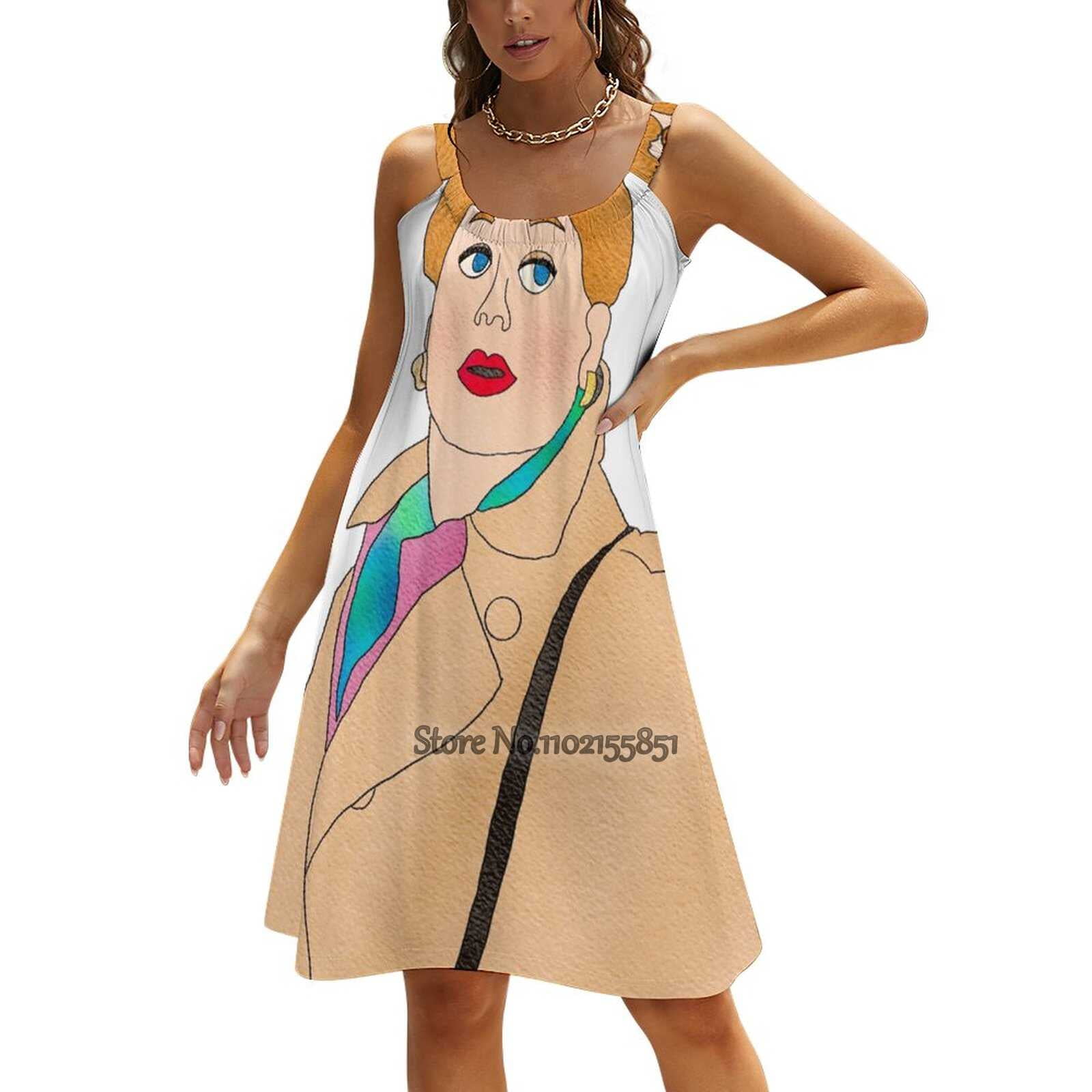 Fletcher - Murder She Wrote Back Lacing Backless Dress Square Neck ...