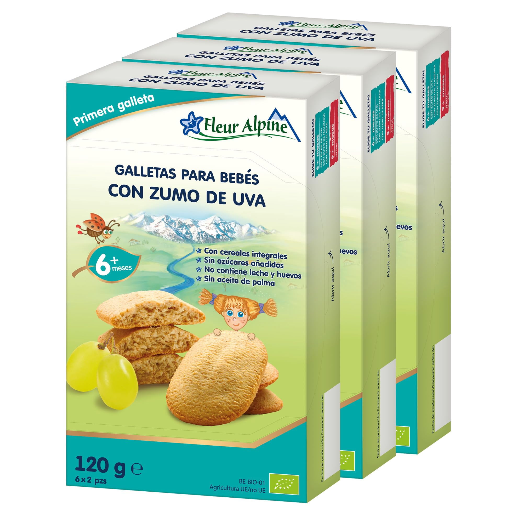 Fleur Alpine Baby AJH3 Biscuits With Grape Juice - 18x2 Organic Baby ...