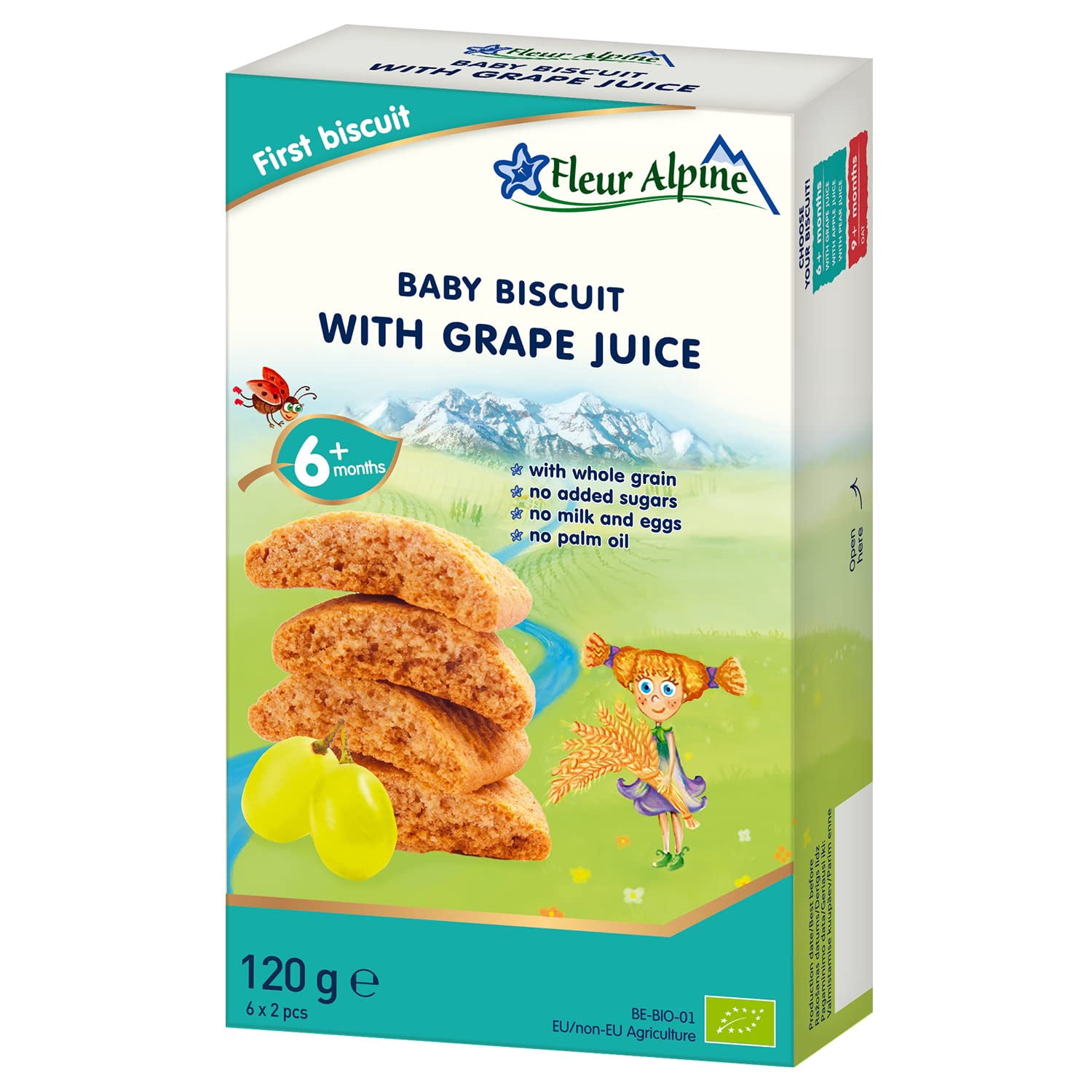 Fleur Alpine Baby Biscuits SBF3 With Grape Juice - 6x2 Organic Baby ...