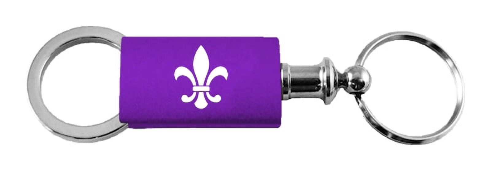 Fleur De Lis Anodized Aluminum Valet Key Fob (Purple) - Walmart.com