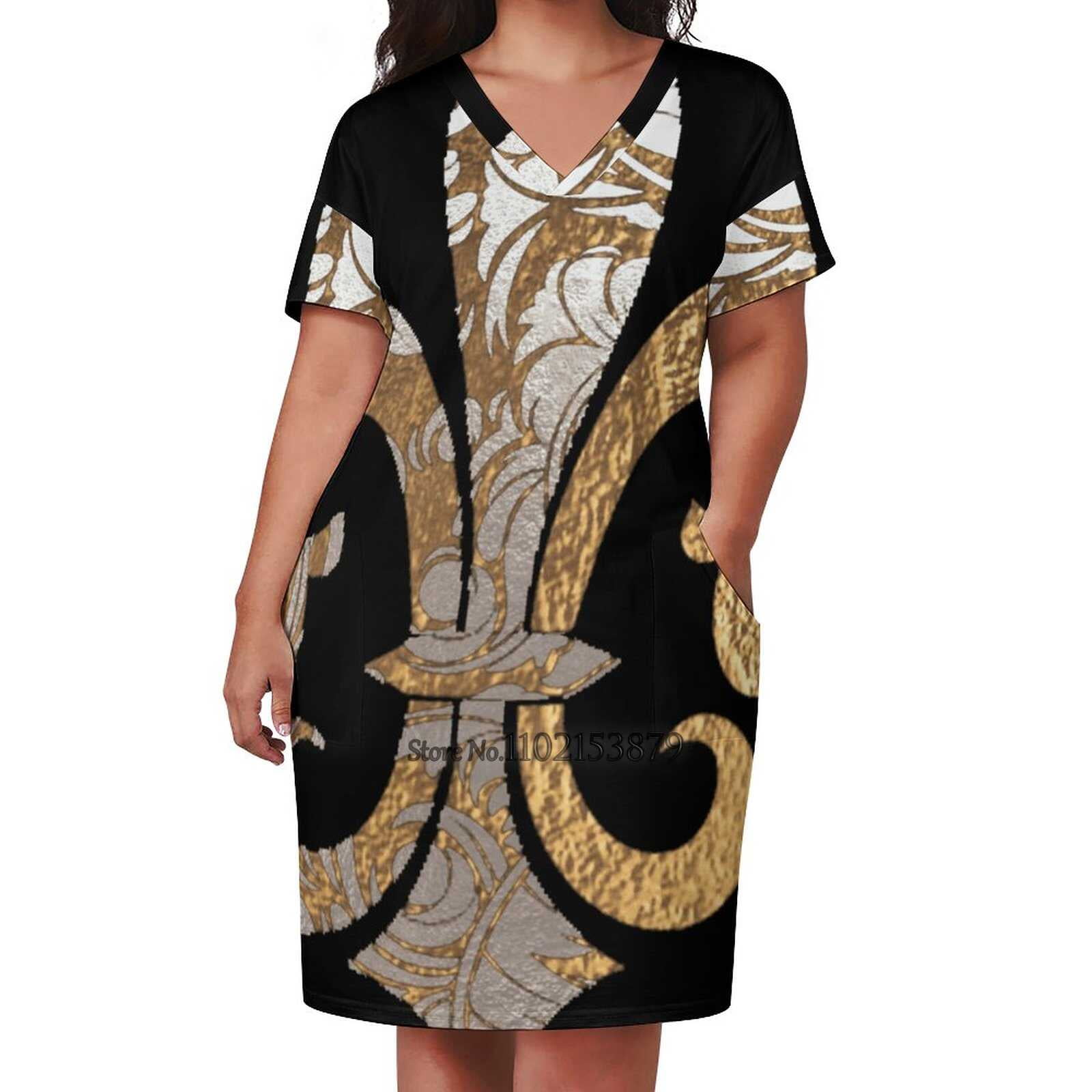 Fleur De Lis Faux Silver Gold Damask Back Lacing Backless Dress Square ...