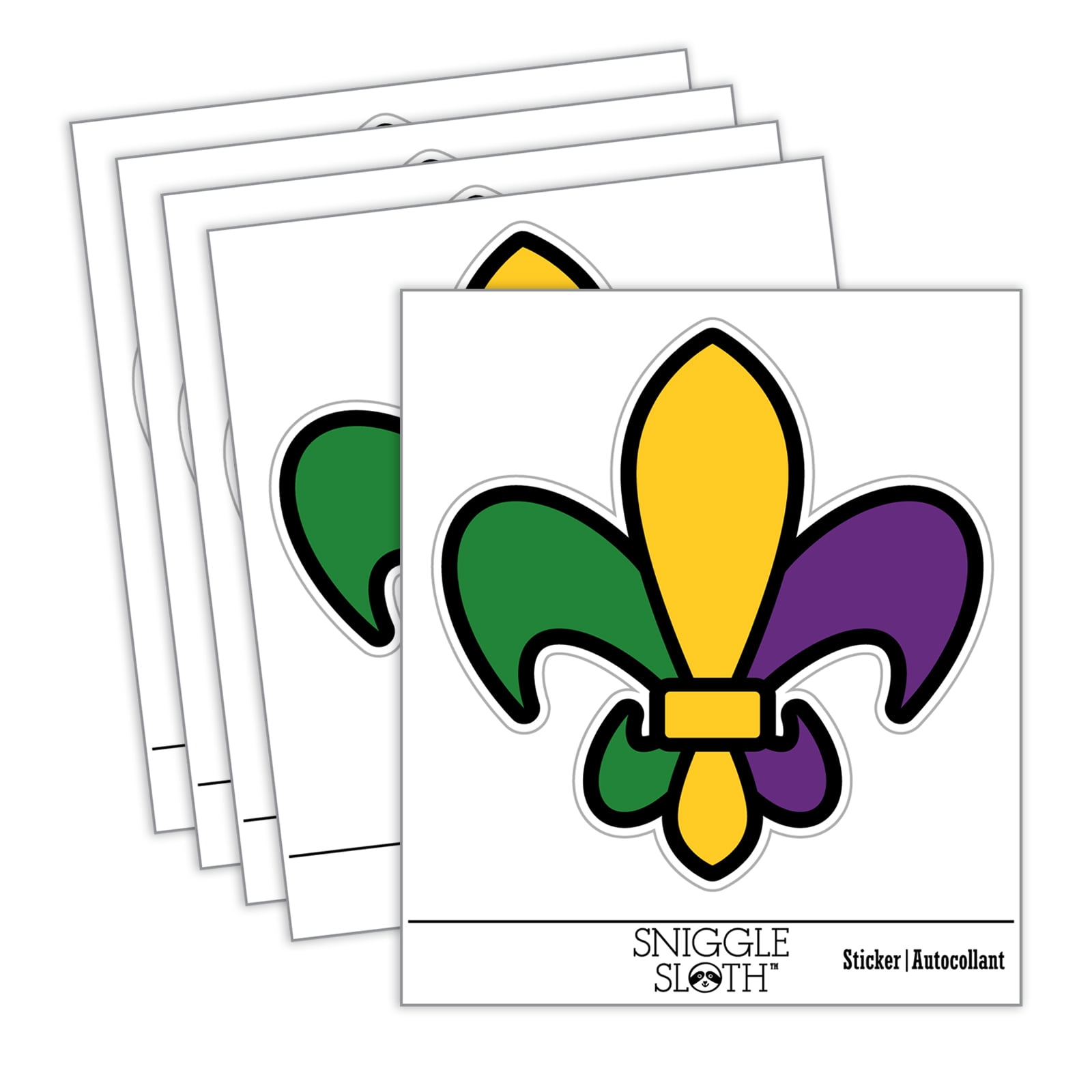 Fleur De Lis French Mardi Gras Elegant Car Window Bumper Water Bottle ...