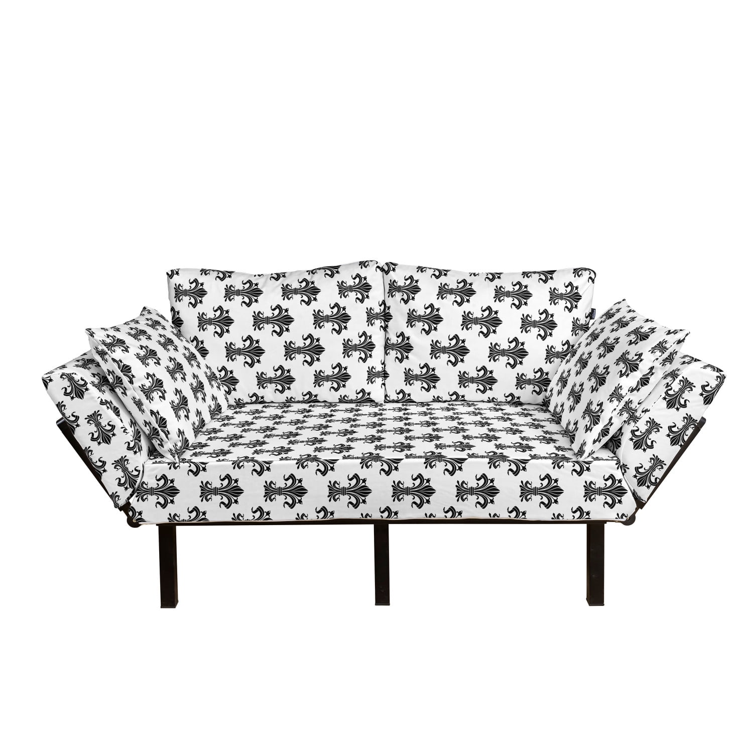 Fleur De Lis Futon Couch, Historical European Heraldry Rich Iris Buds ...