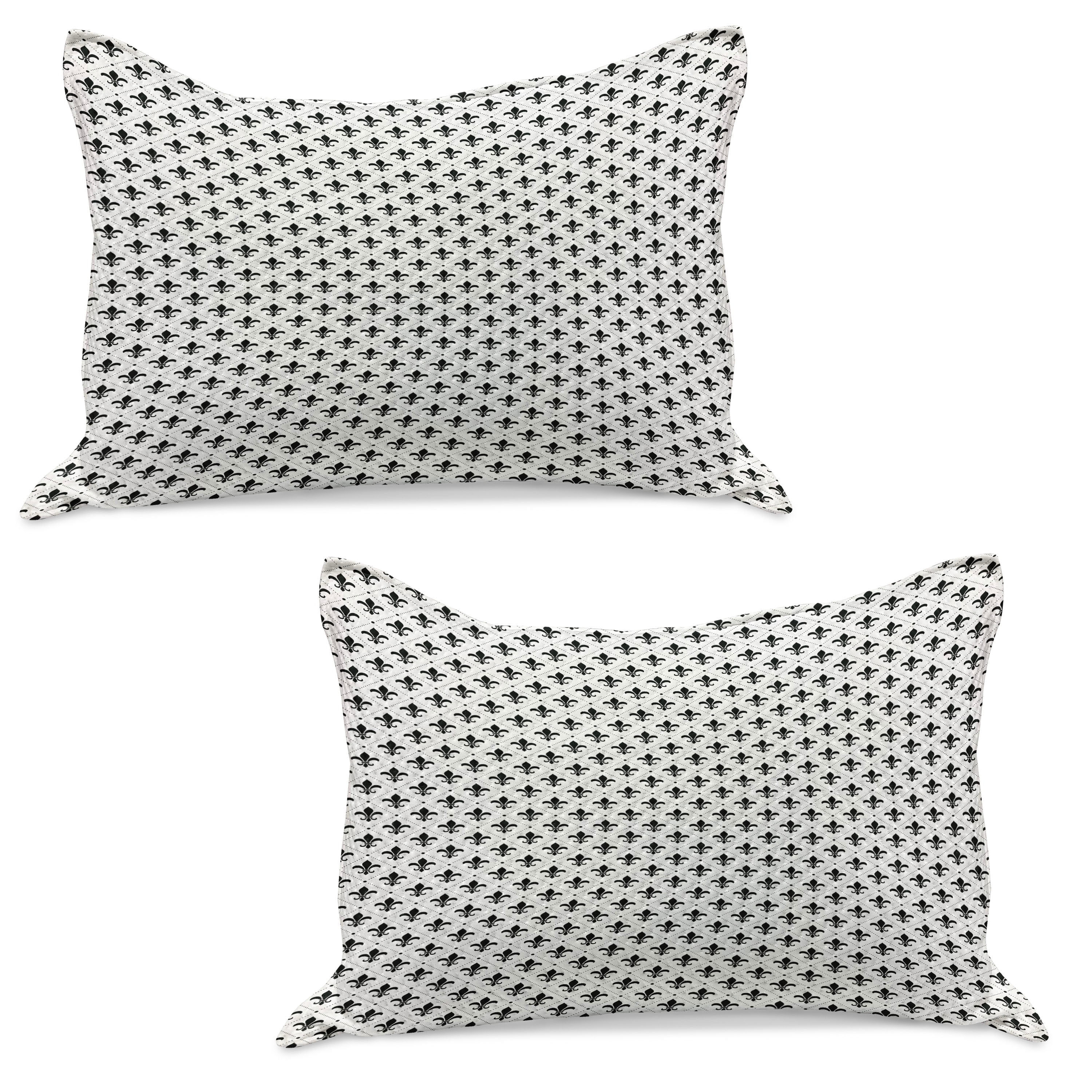 Fleur De Lis Knitted Quilt Pillowcover Set of 2, French Culture ...