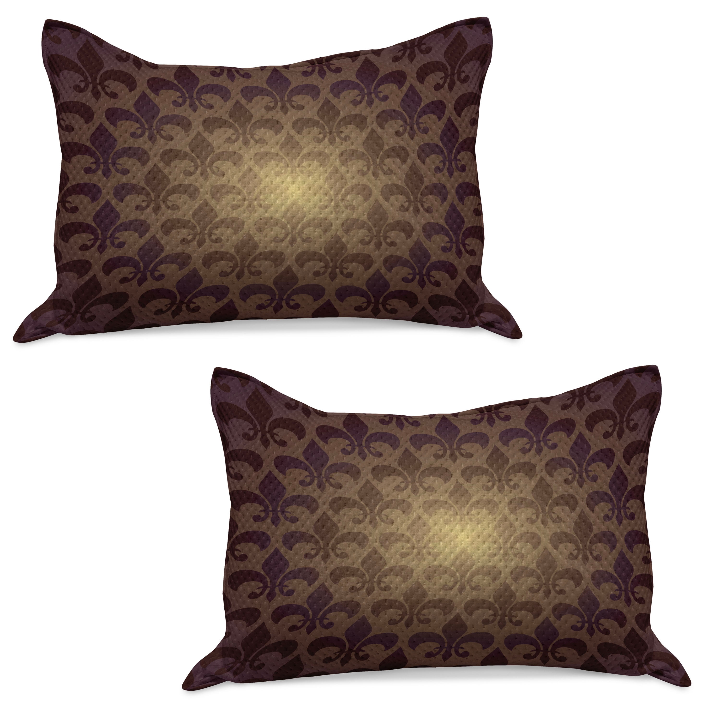 Fleur De Lis Knitted Quilt Pillowcover Set of 2, Royal Lily Flower ...