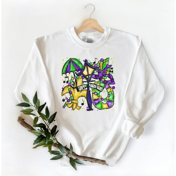 Fleur De Lis Shirt, Mardi Gras T-Shirt, Happy Mardi Gras Tee, Mardi ...