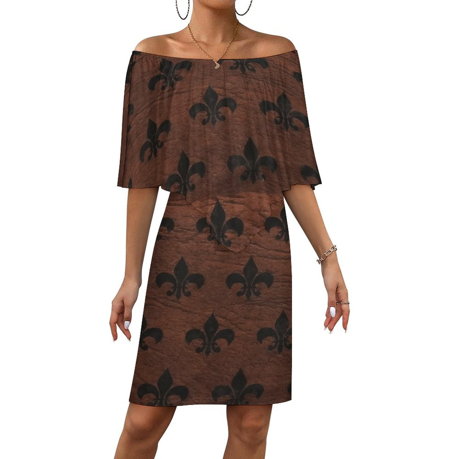 Fleur De Lis Women's Off The Shoulder Ruffles Summer Wedding Guest ...