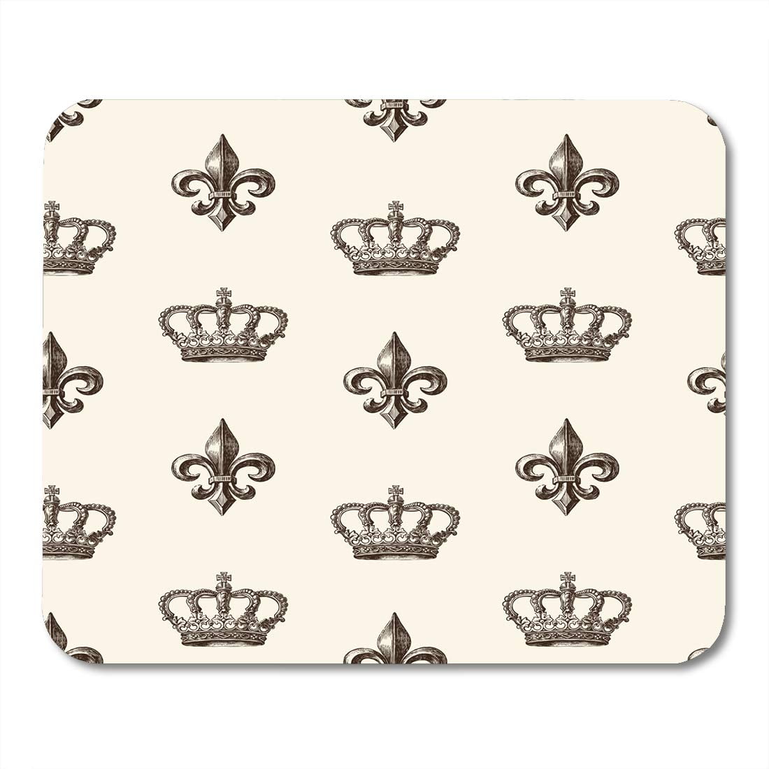 Fleur Pattern of The Heraldic Symbols Crown Lis Drawn Hand Lily ...