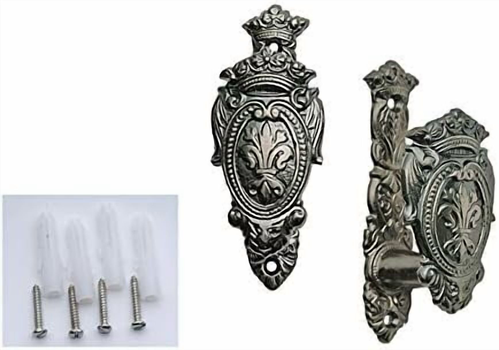 Fleur Shield Sword Hanger Wall Mount – 3” Expandable Display Hooks for ...