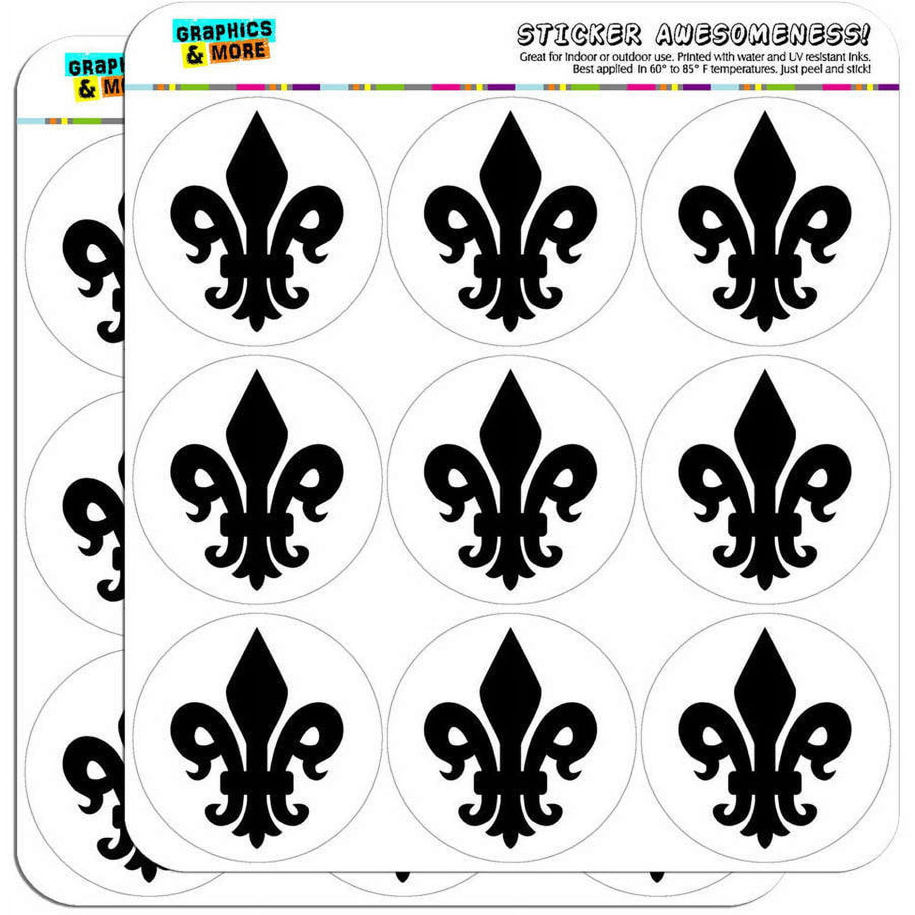 Fleur de Lis Black on White 18 2" Planner Calendar Scrapbooking ...