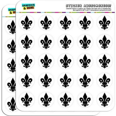 Fleur de Lis Black on White 18 2" Planner Calendar Scrapbooking ...