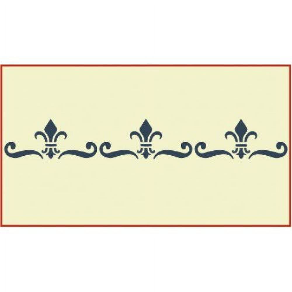 Fleur de Lis Border Stencil - French DIY Art & Craft Reusable Sturdy Flexible Painting Template ...