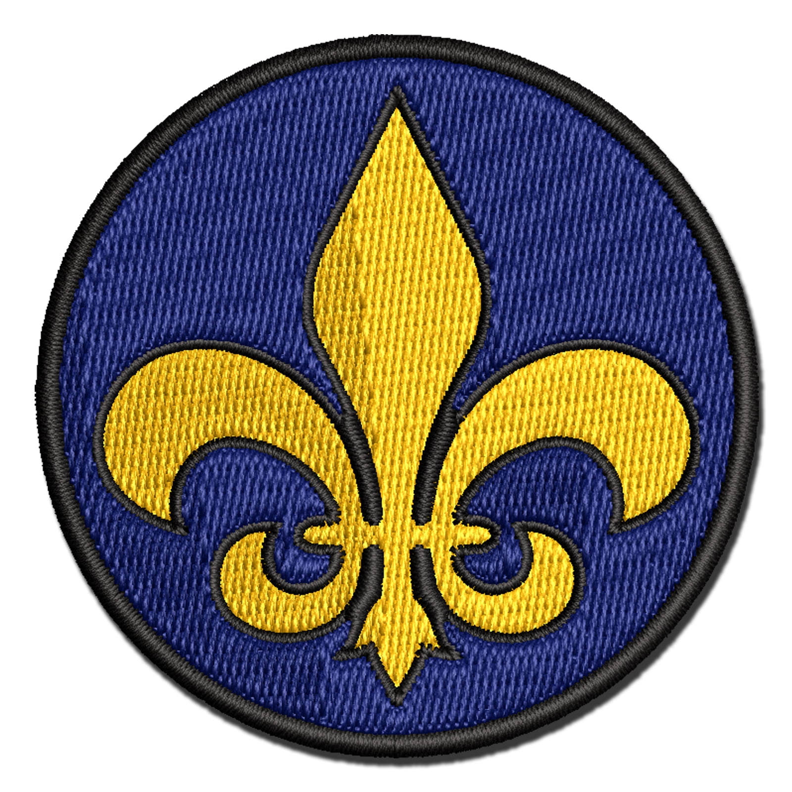 Fleur de Lis Outline Applique Multi-Color Embroidered Iron-On Patch - 3 ...