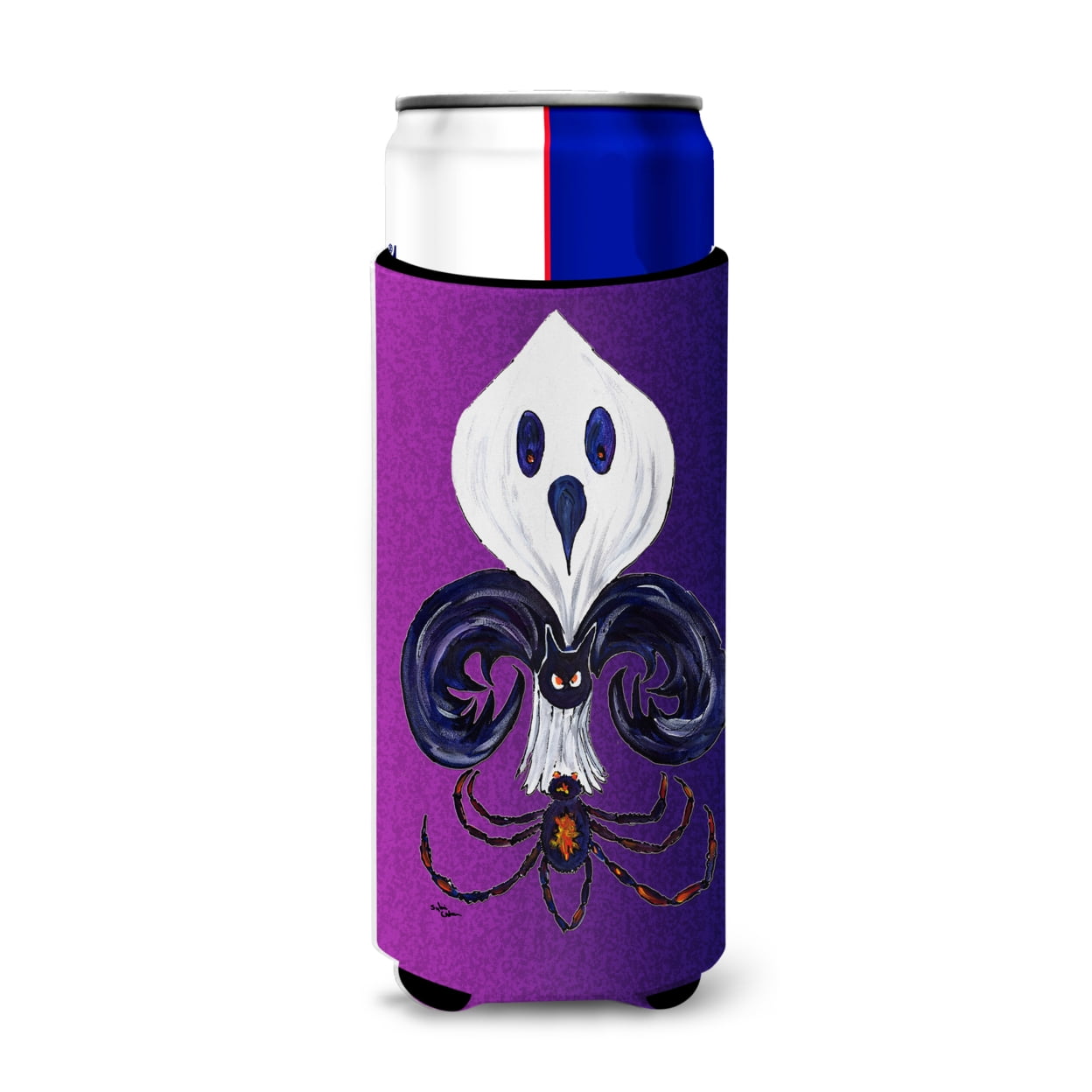 Fleur de lis Ghost Bat Spider Halloween Ultra Hugger for slim cans ...
