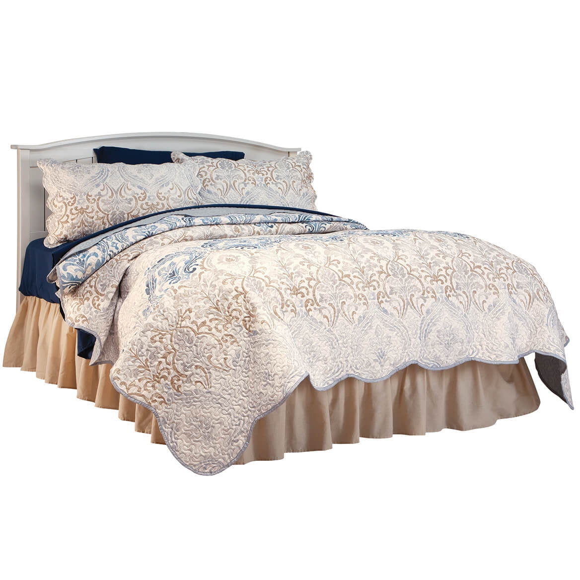 Fleur-de-lis Pinsonic Bedspread 3 pc Set OAKRIDGETM - Walmart.com