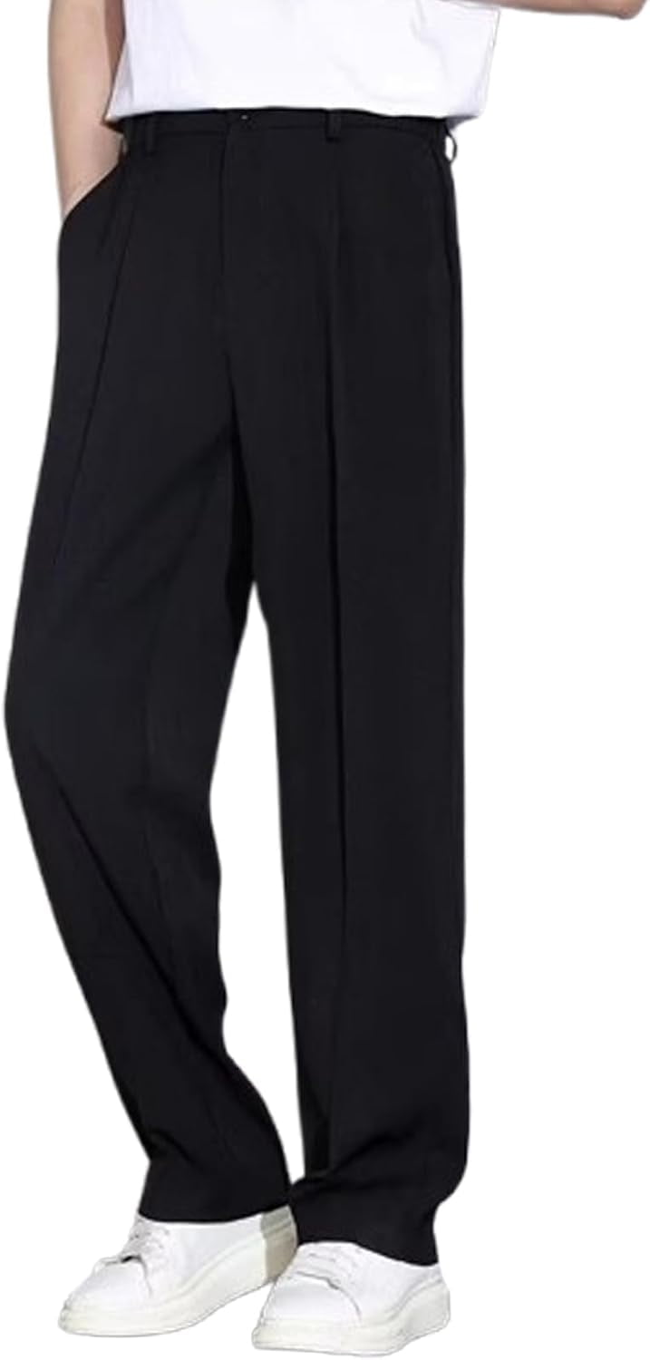 Fleurosta Stretch Waist Ice Silk Pants, Lightweight Casual Golf Dress Pants, Ultra Breathable ...