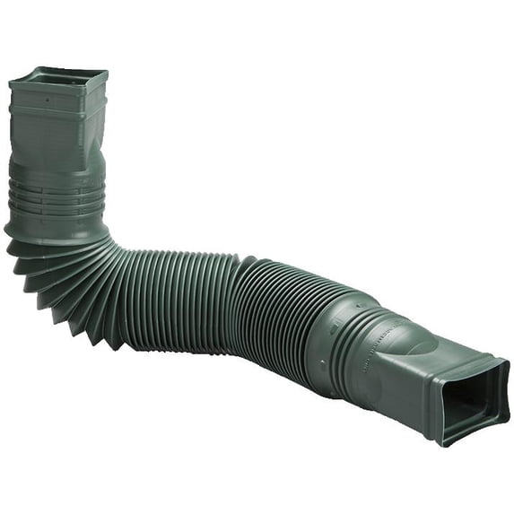 Flex-A-Spout 55" Downspout Extension, Green - Walmart.com