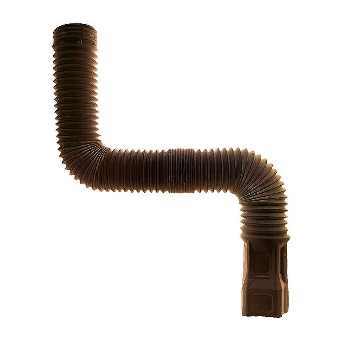 Flex-A-Spout Rain Gutter Drain Expandable Connector Extender - Brown ...