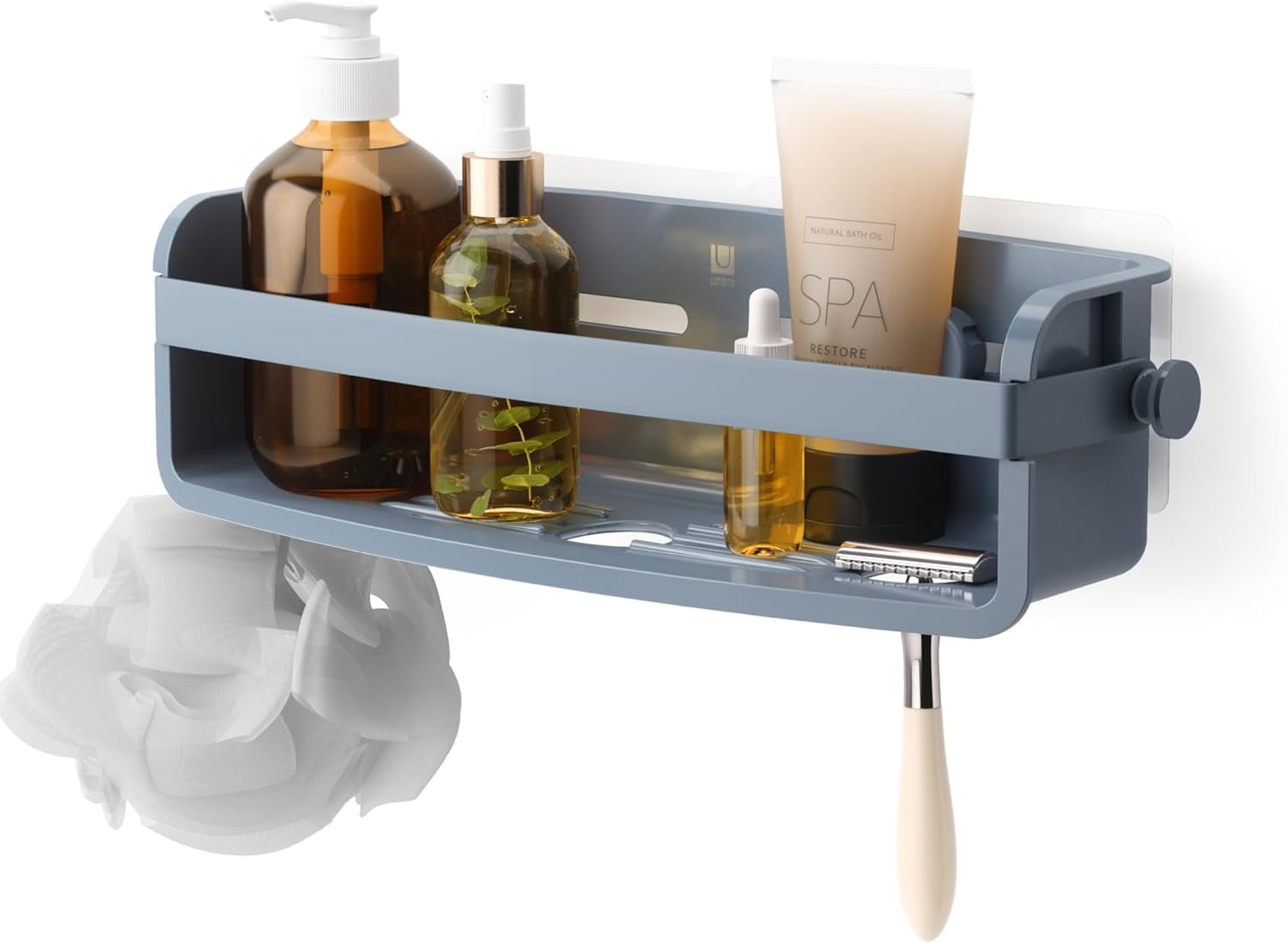 Flex Adhesive Corner Bin, Slate Blue - Walmart.com