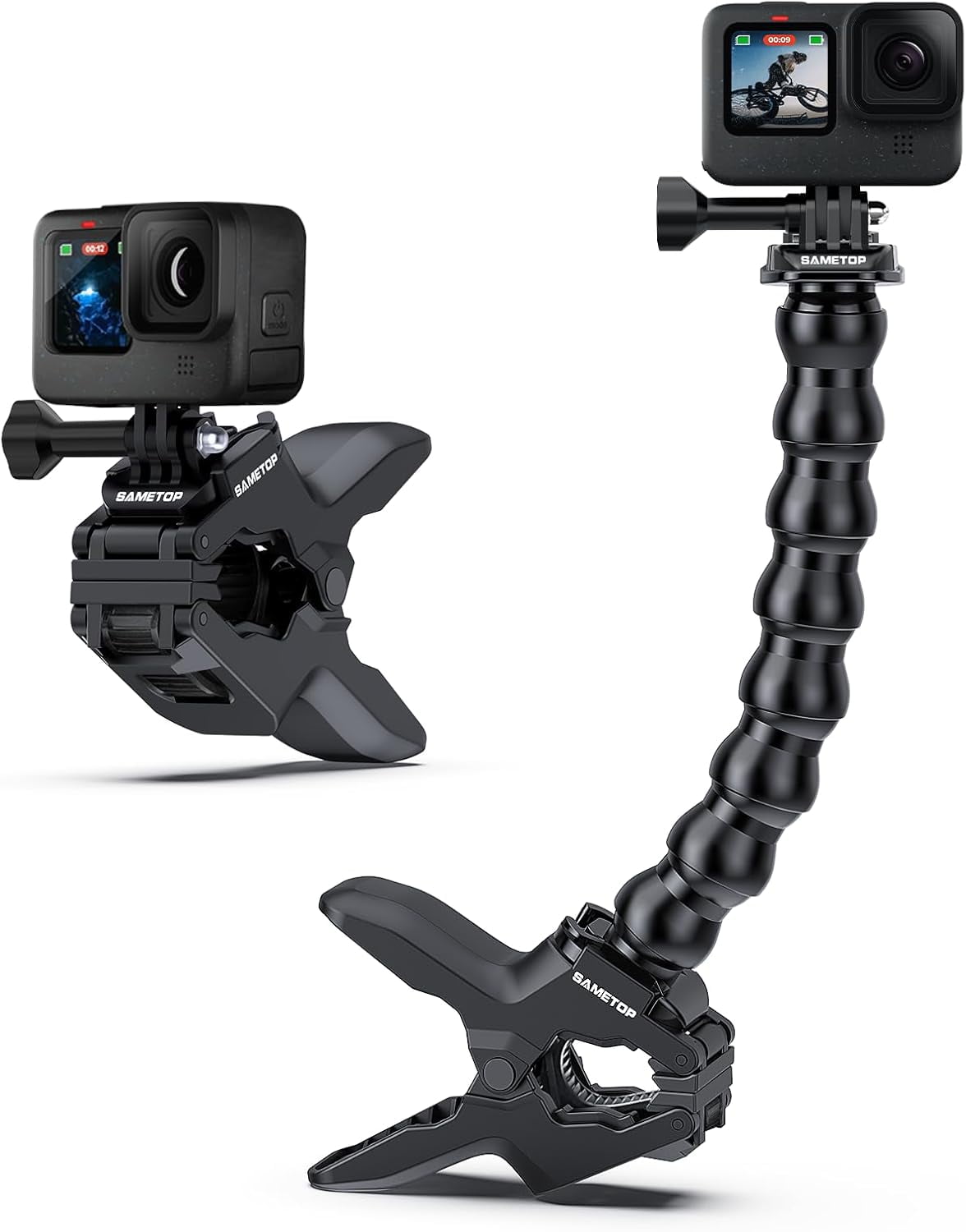 Flex Clamp Mount Gooseneck Clip Mount Compatible with GoPro Hero 13, 12 ...
