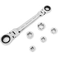 Flex- Double Box End Ratcheting Wrench Set, 7-In-1 Metric Wrench Set, 8 ...