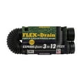 Flex-Drain Flexible 4'' X 12' Perforated Drainage Pipe, Water Drainage ...