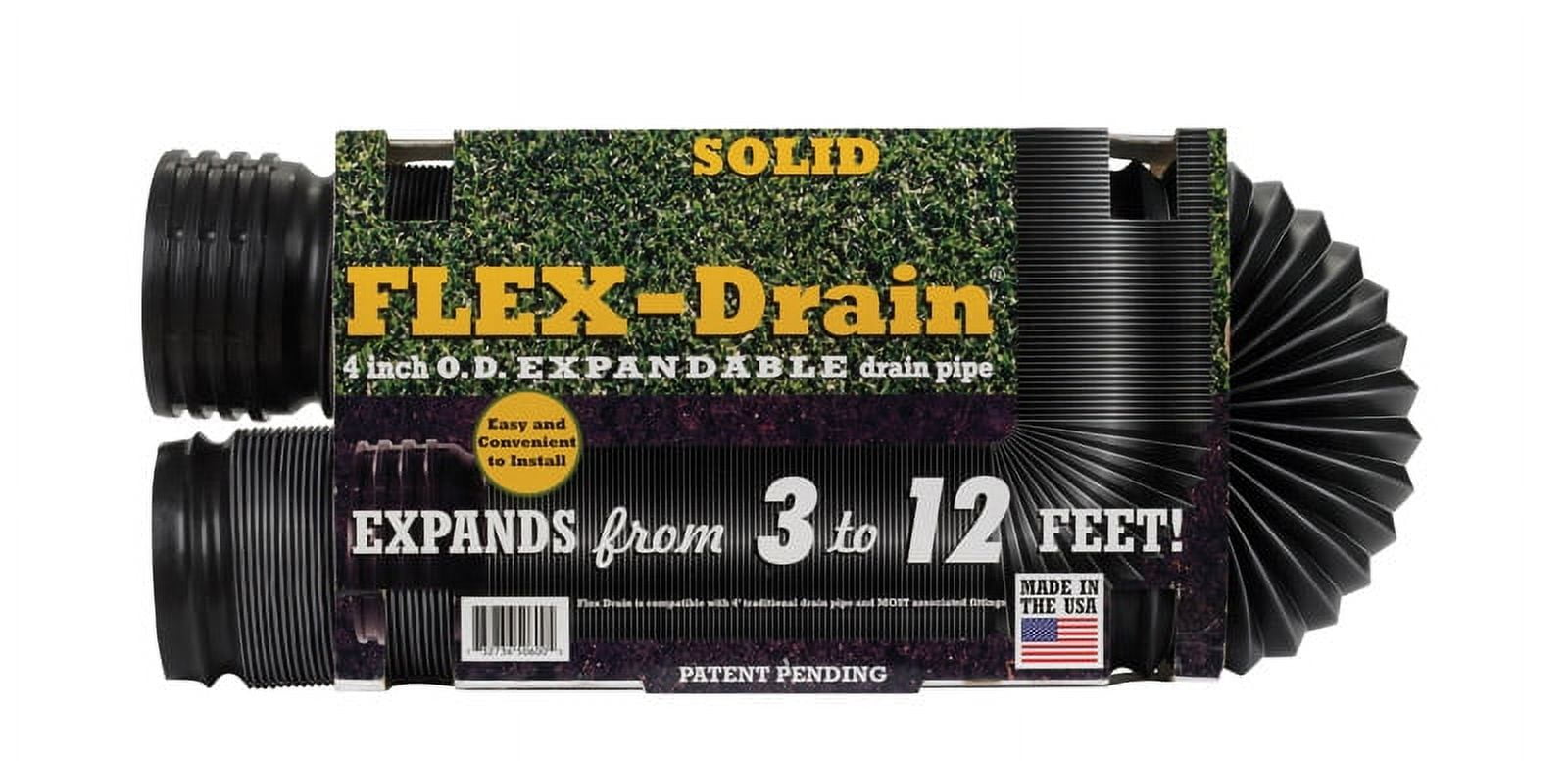Flex-Drain 4'' X 12' Soild Drainage Pipe - Walmart.com