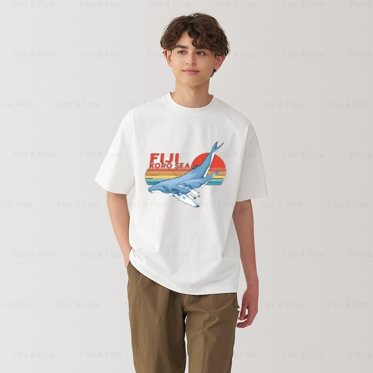 Flex & Flow Fiji Koro Sea Humpback Whale T-Shirt Ocean Lovers Marine ...