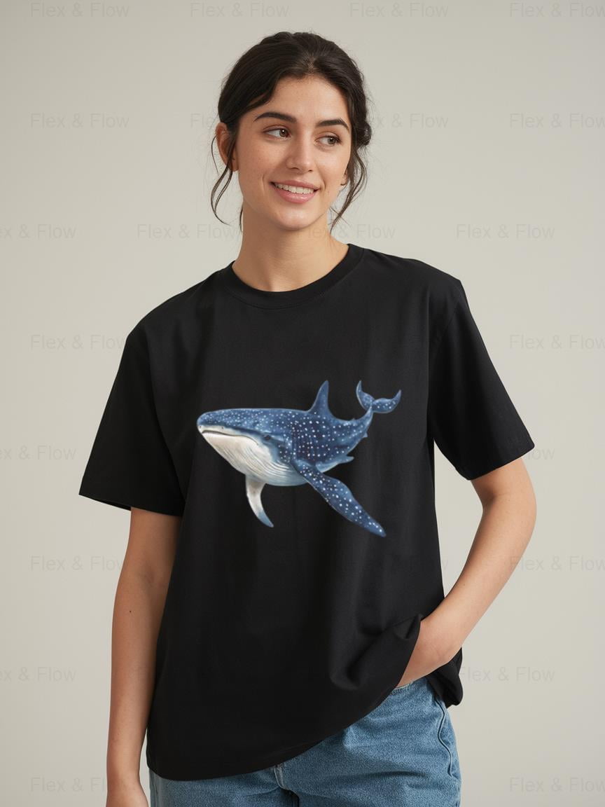 Flex & Flow Garment-Dyed T-Shirt Whale Shark Unique Ocean and Marine ...