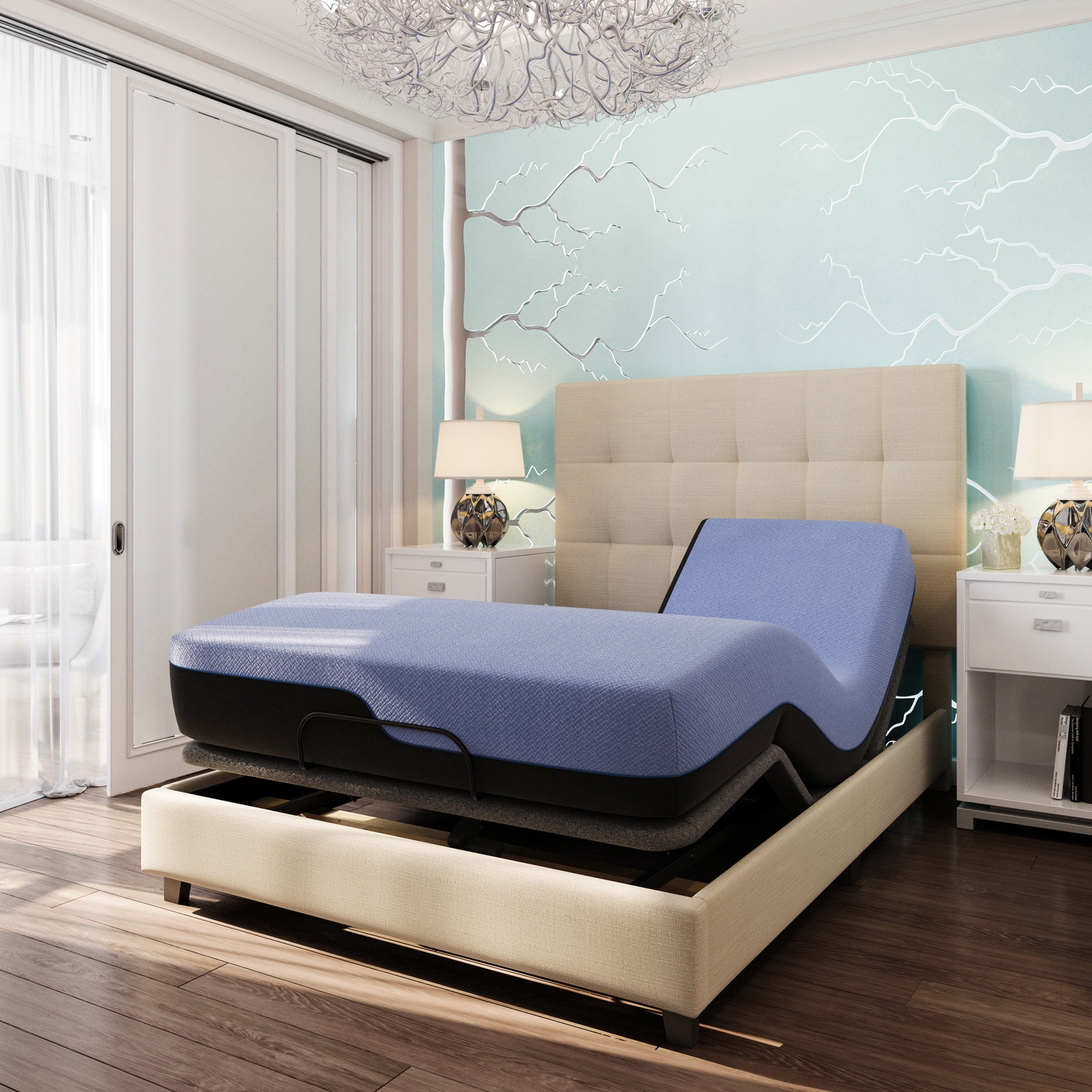 Flex Head Adjustable Mattress Package / Cooling Copper Infused Foam ...