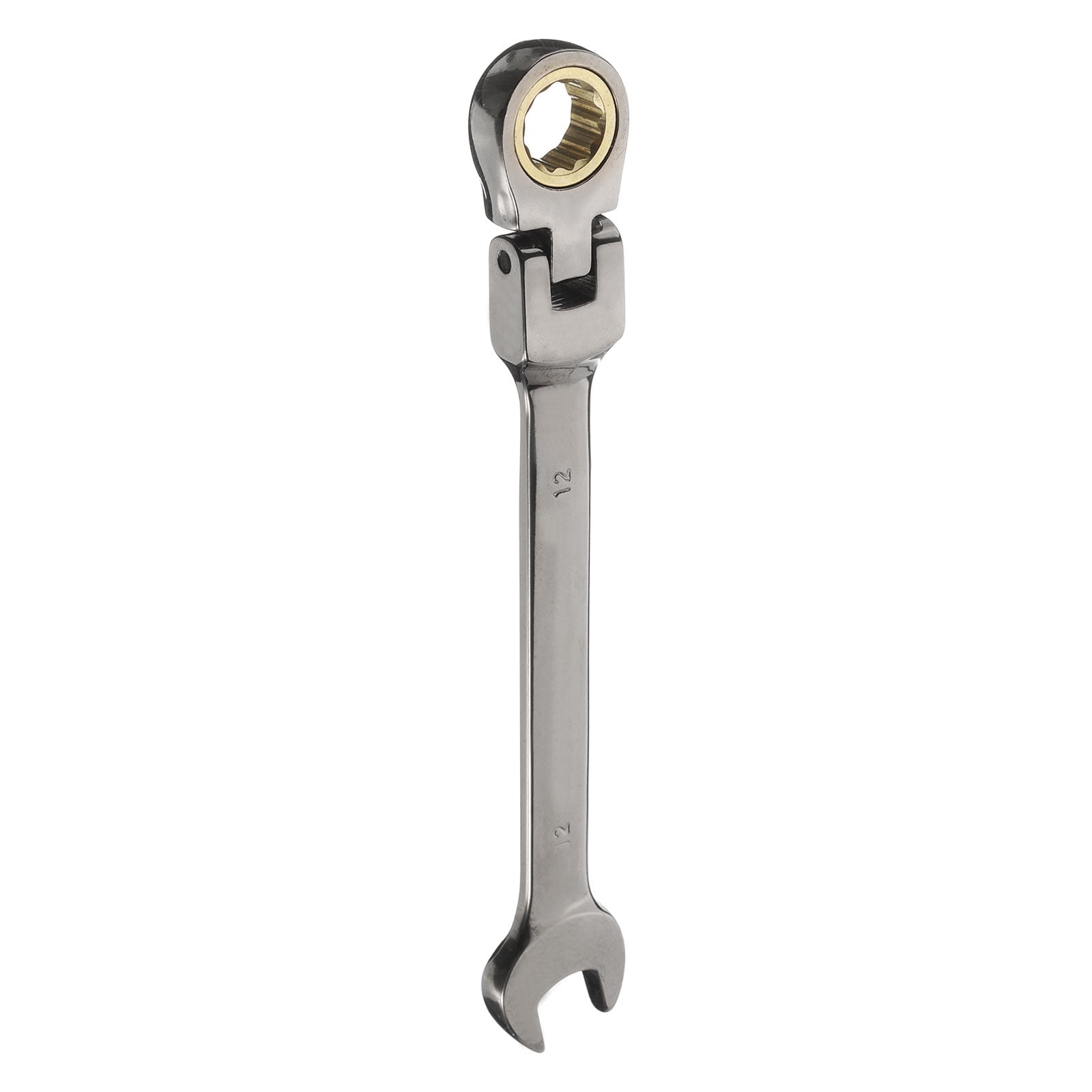 Flex-Head Ratcheting Combination Wrench 12mm Metric 72-Teeth CR-V Steel ...