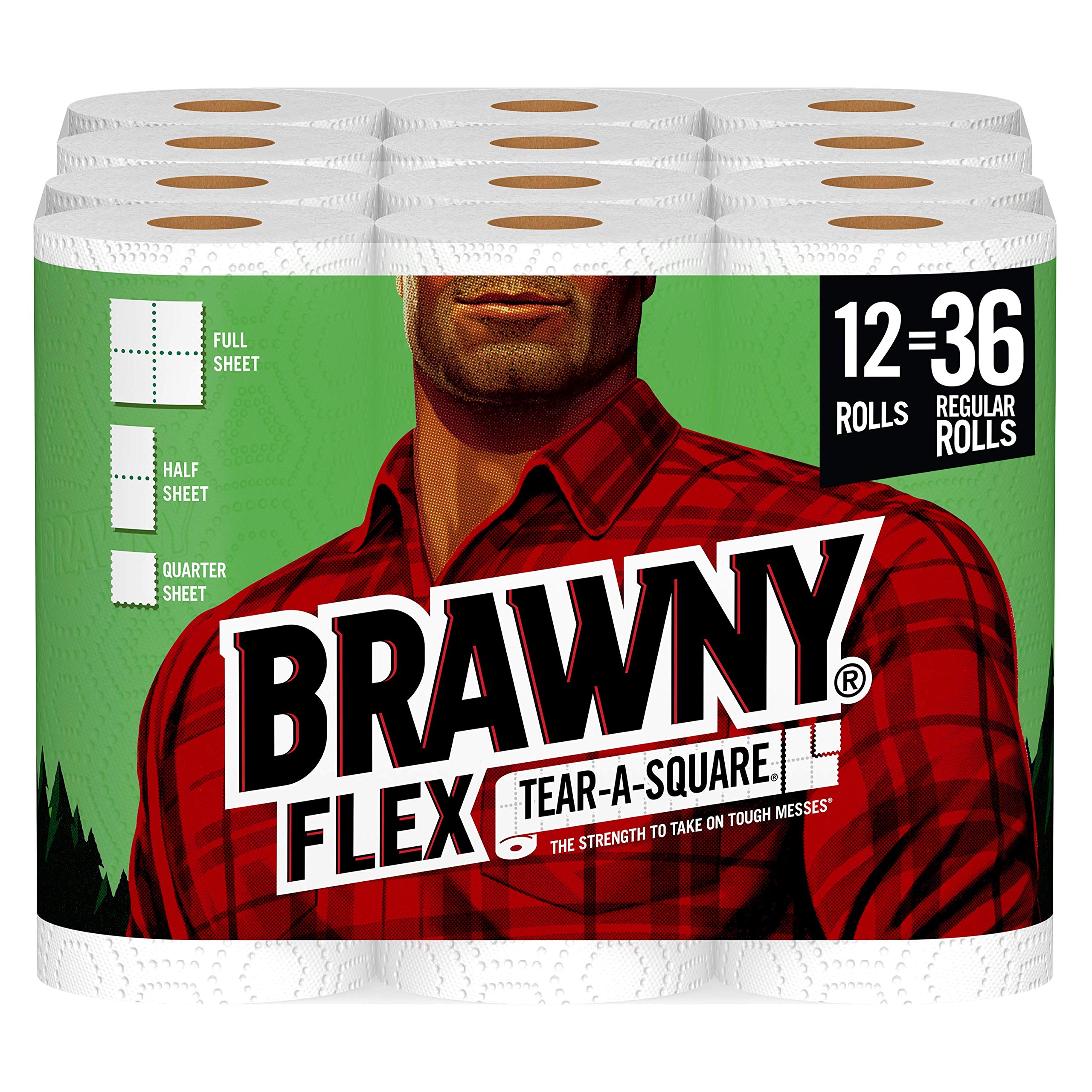 Flex Paper Towels 12 Pack Triple Rolls 36 Regular Rolls, Customizable ...
