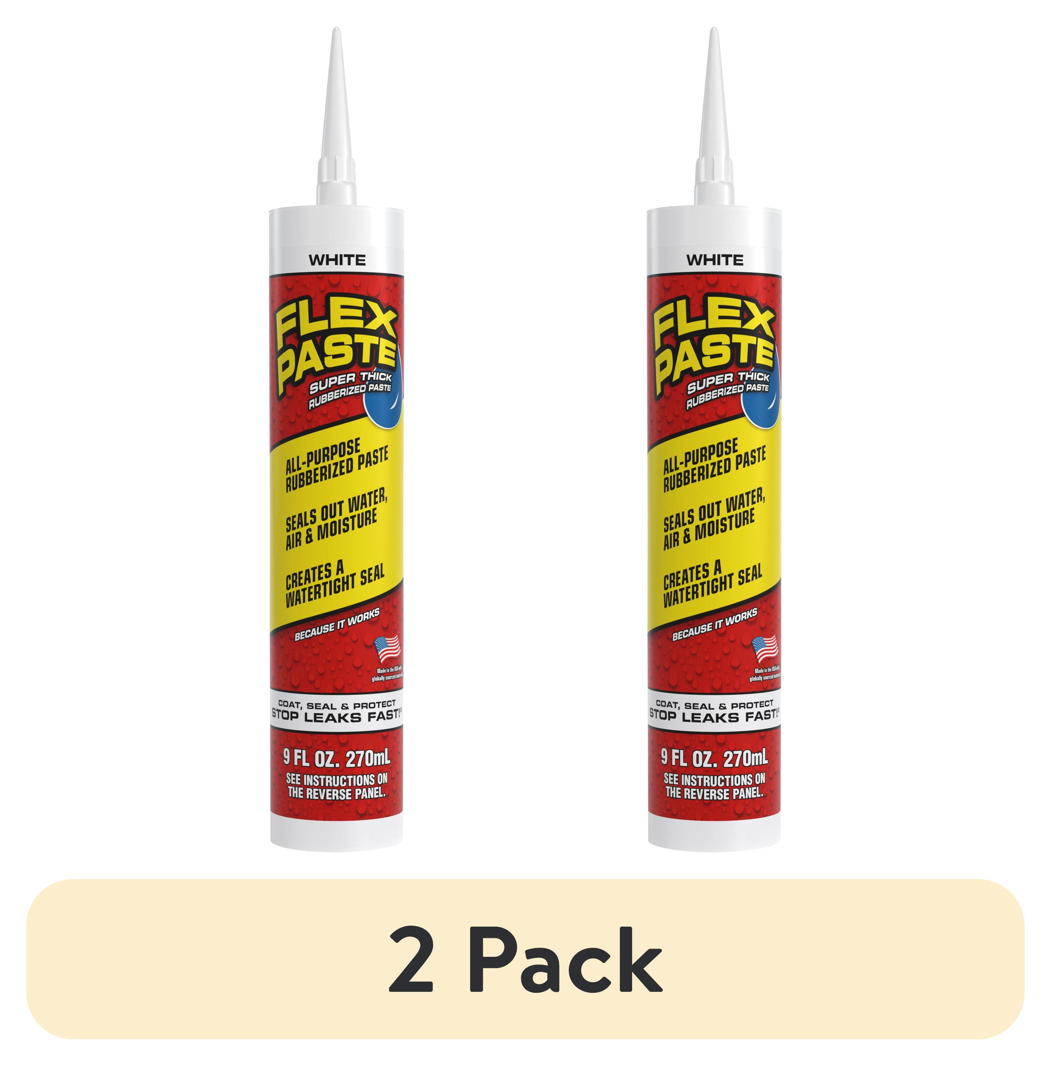 (2 pack) Flex Paste Super Thick Rubber Paste, 9 oz, White - Walmart.com