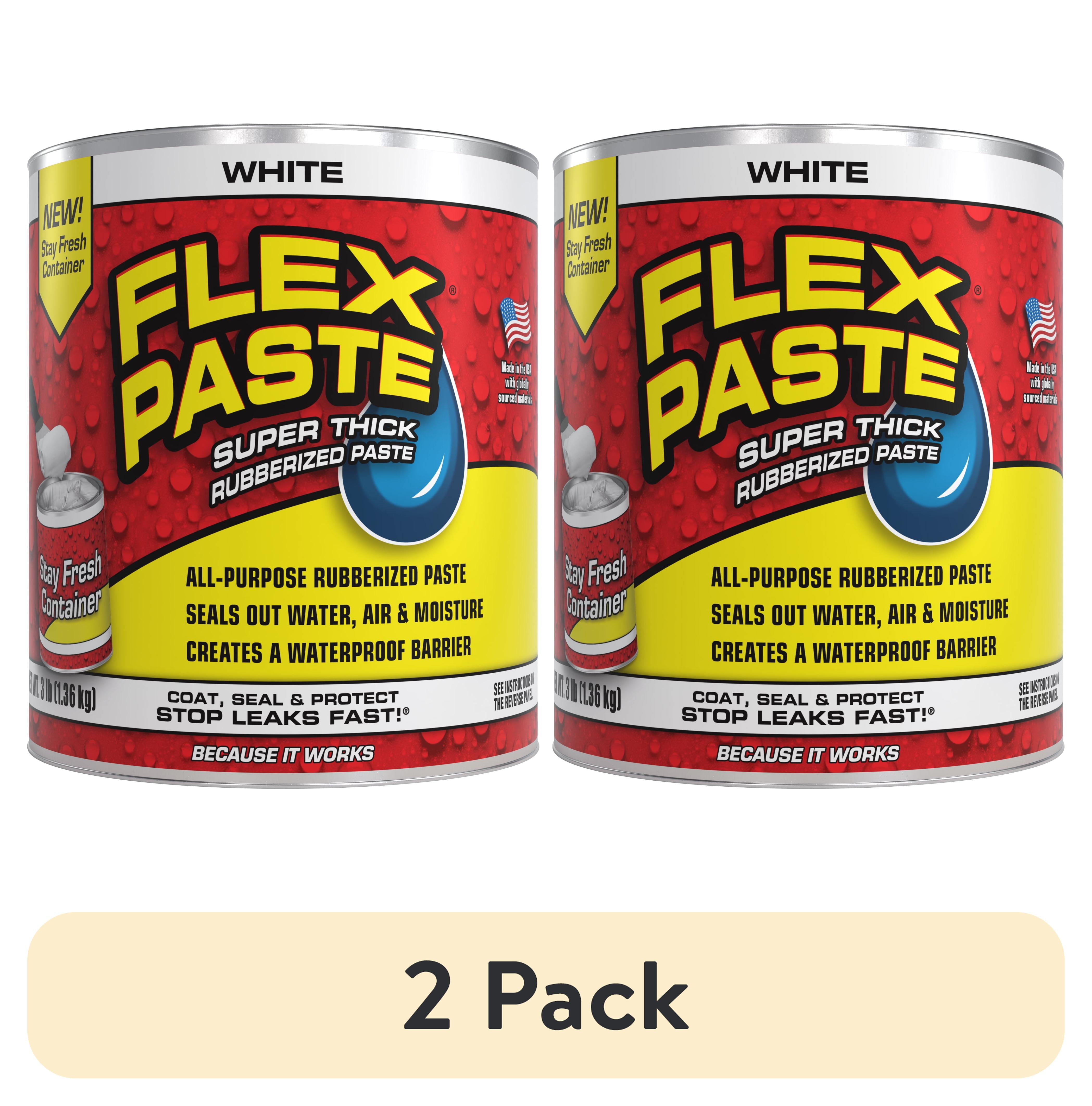 (2 pack) Flex Paste Super Thick Rubberized Paste, 26 fl oz, White - Walmart.com