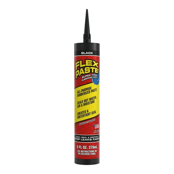 Flex Paste, from Flex Seal, Super Thick Rubber Paste, 9 oz, Black - Walmart.com