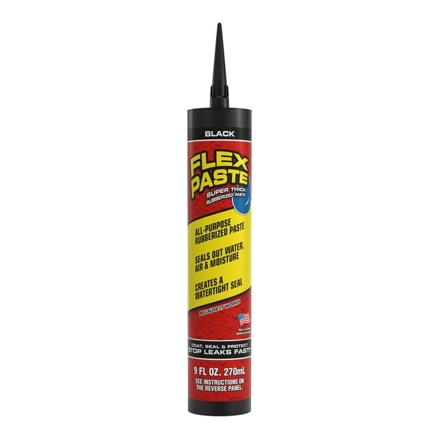 Flex Paste, from Flex Seal, Super Thick Rubber Paste, 9 oz, Black - Walmart.com