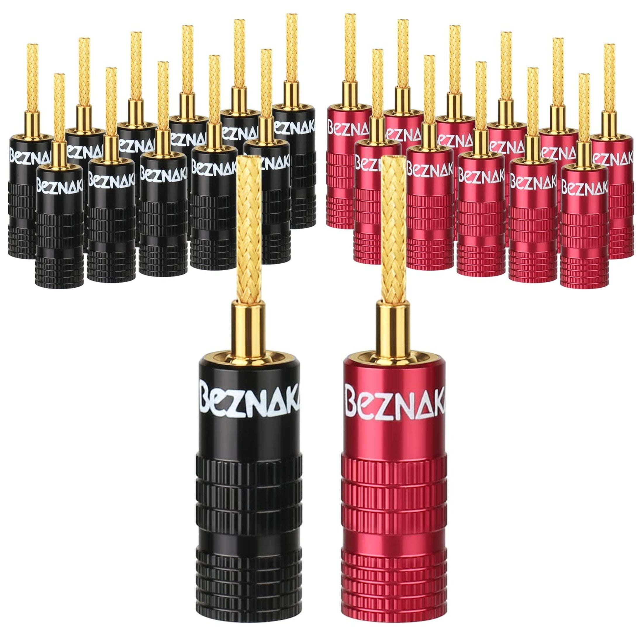 Flex Pin Colorback Gold Plated Banana Plugs for Speaker Terminals ...