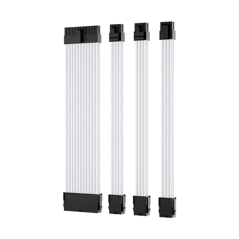 Flex Power Supply Sleeved Cable, 18AWG PSU Extension Cable Set 1x24Pin ...